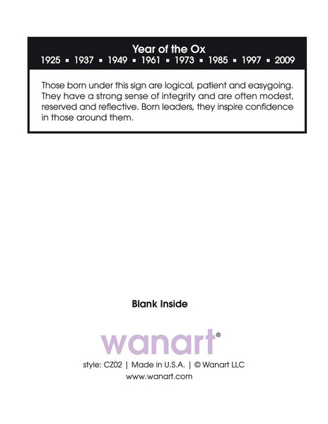 Zodiac Ox Card – wanart.com